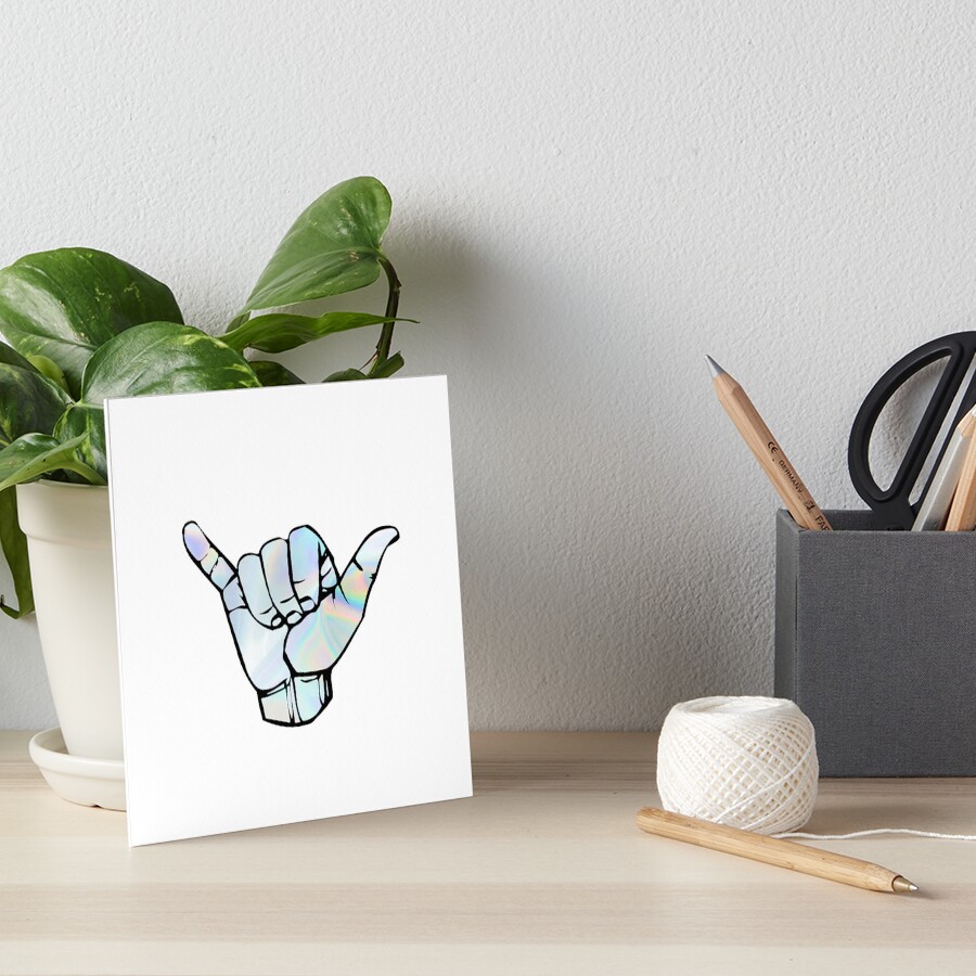 "Holographic Aesthetic Shakka / Shaka" Art Board Print by sticker-vault ...