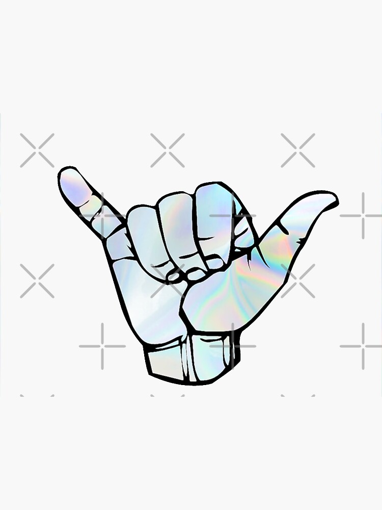 "Holographic Aesthetic Shakka / Shaka" Sticker for Sale by sticker ...