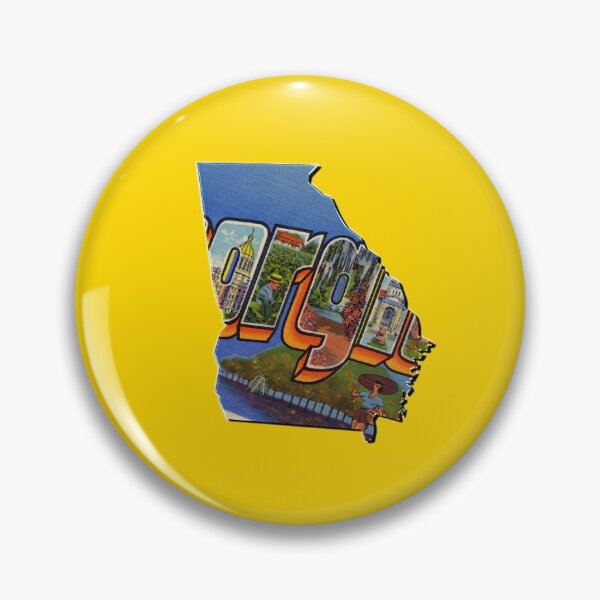 Chapa «Vintage y retro del mapa del estado de Georgia con el nombre de ...