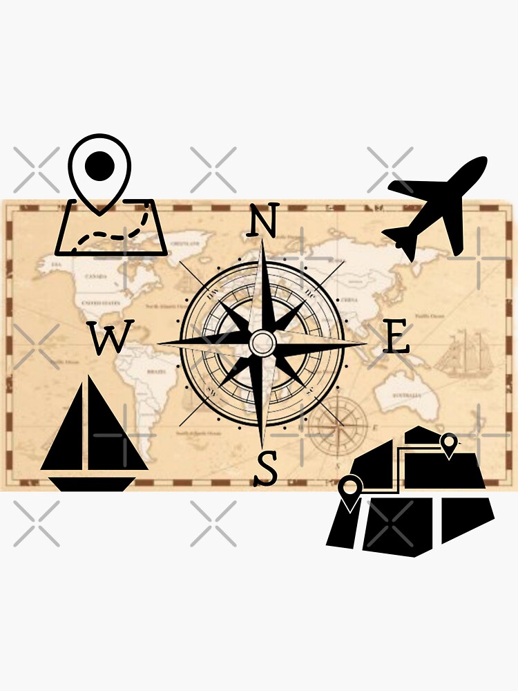 "Map [Mapa]" Sticker for Sale by PrimiGenia12 | Redbubble