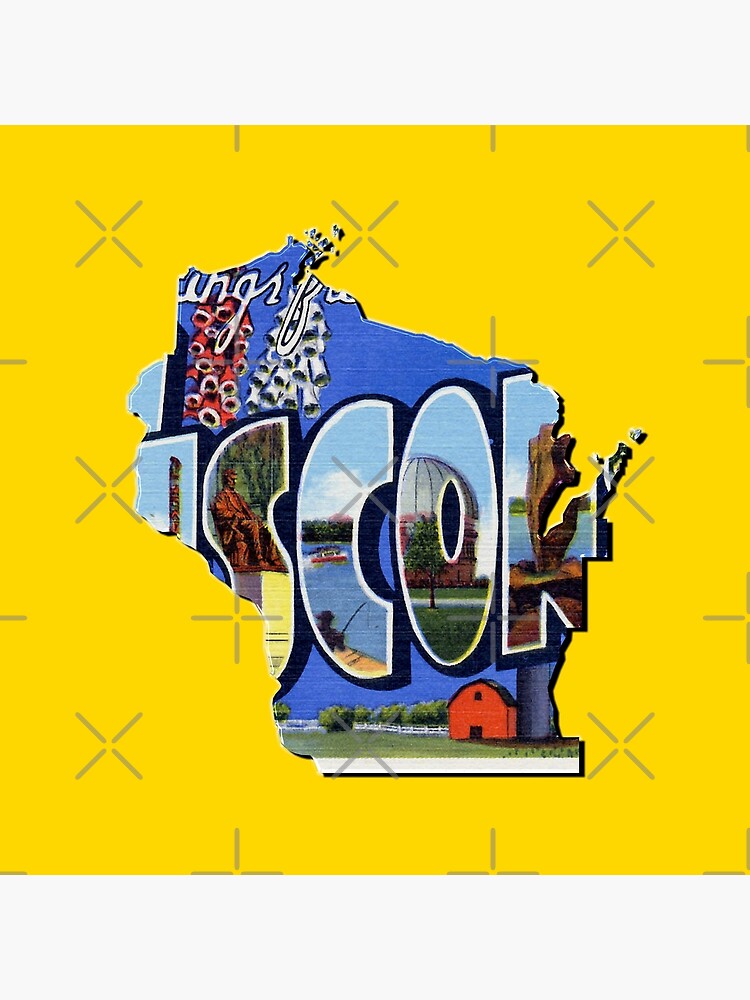 "Vintage And Retro Of Wisconsin State Map With Vintage comics Page Name ...