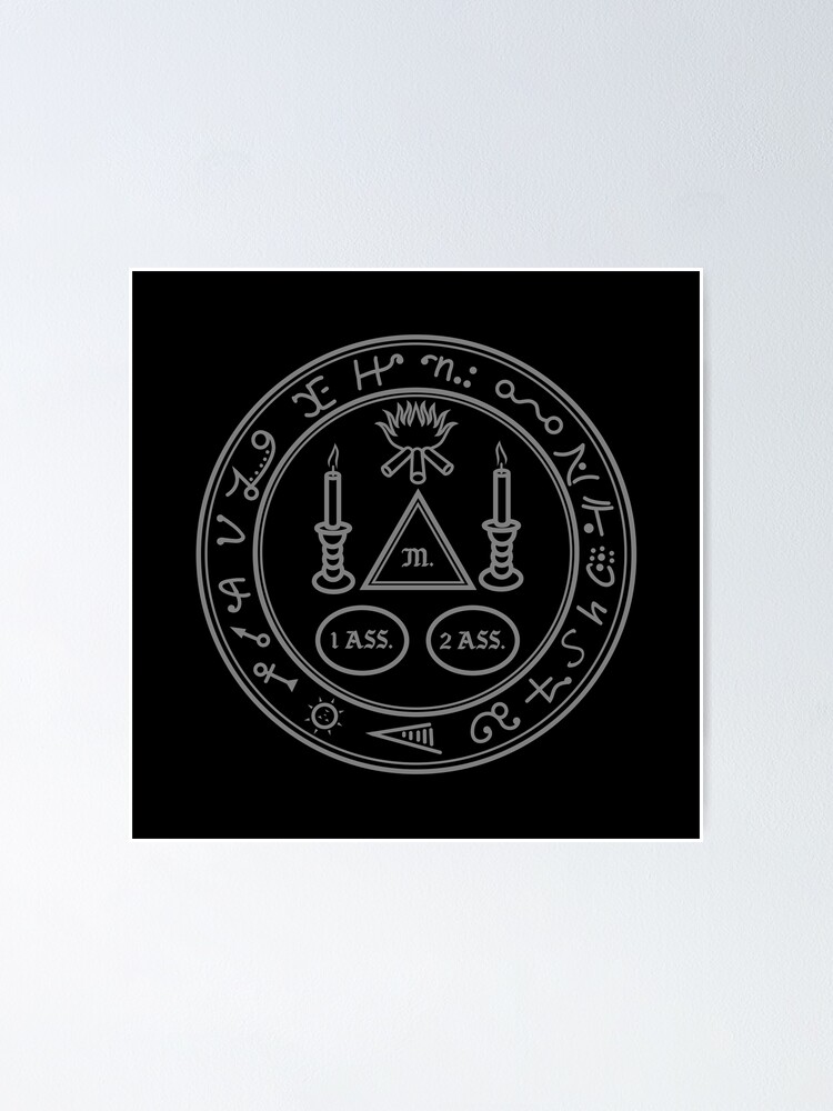 "Black Pullet - Goetic Circle of Evocation (grey)" Poster for Sale by ...