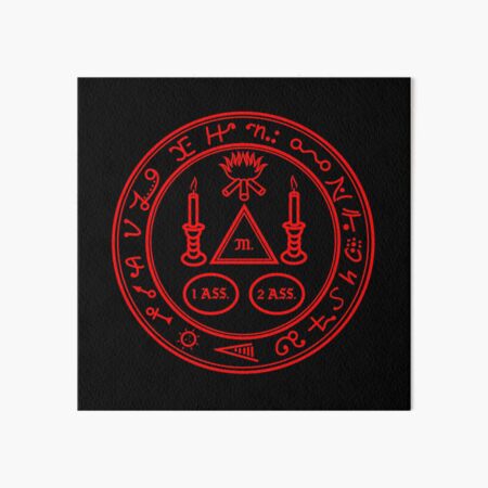 "Black Pullet - Goetic Circle of Evocation (red)" Art Board Print by ...