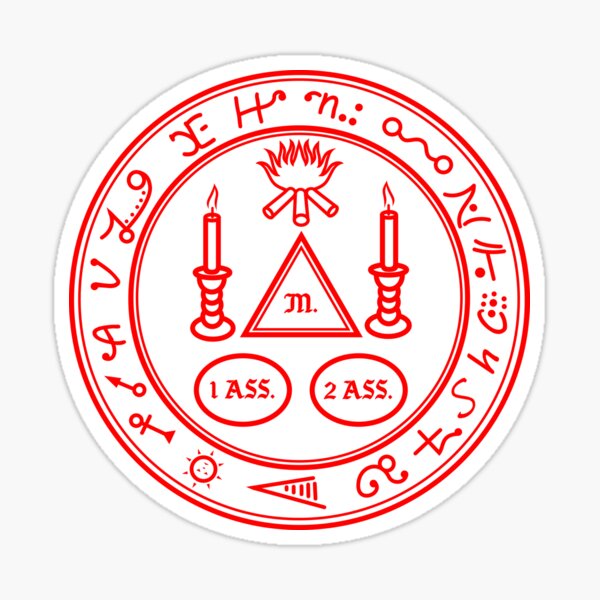 "Black Pullet - Goetic Circle of Evocation (red)" Sticker for Sale by ...