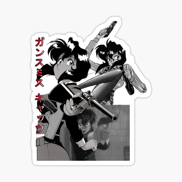 "Vintage Gunsmith Cats" Sticker for Sale by NicholasDegree | Redbubble