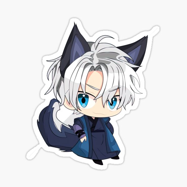 "Kawaii Anime Wolf Girl, Cute Chibi, Wolf Girl, Kawaii, Anime" Sticker ...