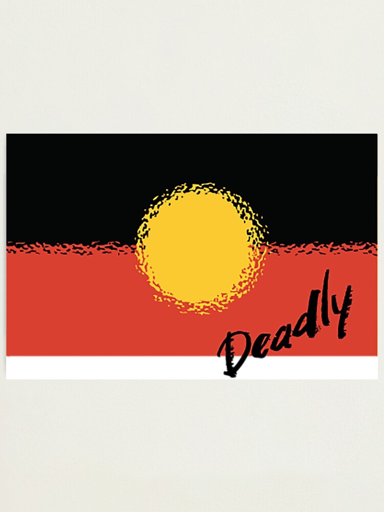"indigenous aboriginal flag deadly" Photographic Print for Sale by ...