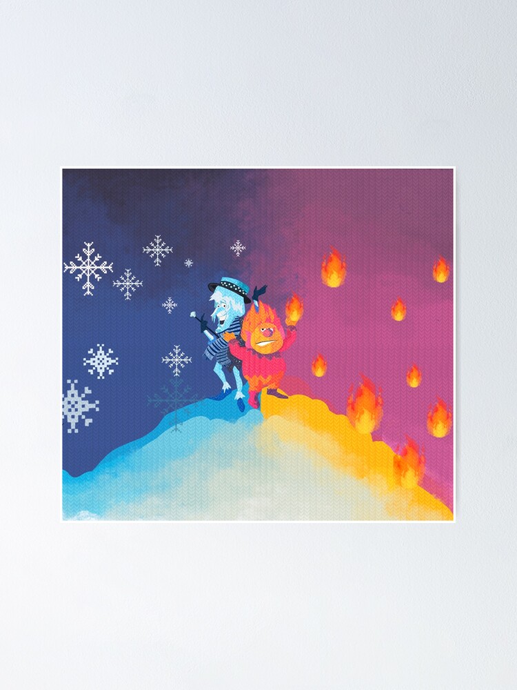 "Snow Miser & Heat Miser" Poster for Sale by LorrainDesignZ | Redbubble