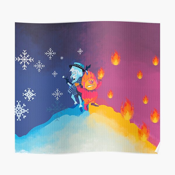 "Snow Miser & Heat Miser" Poster for Sale by LorrainDesignZ | Redbubble