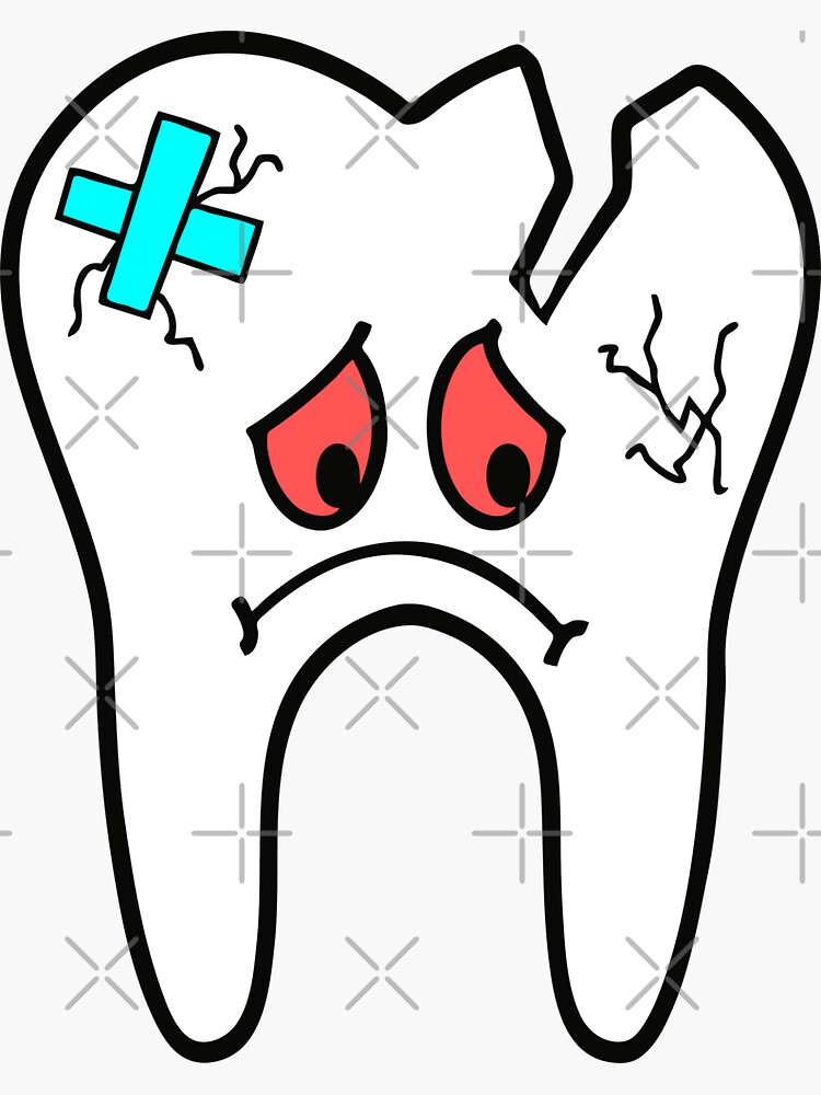 "Tooth Hurty" Sticker by bezaleelalene1 | Redbubble