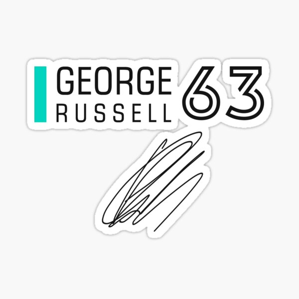 "George Russell" Sticker for Sale by tema0789 | Redbubble