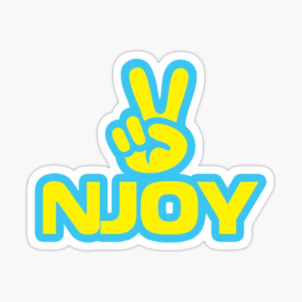 "njoy!" Sticker by Gianna266 | Redbubble