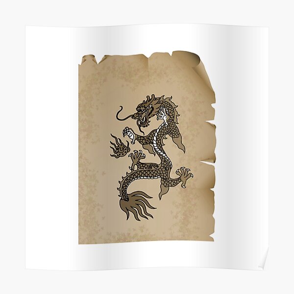 "Dragon Scroll" Poster for Sale by TheBestStore | Redbubble
