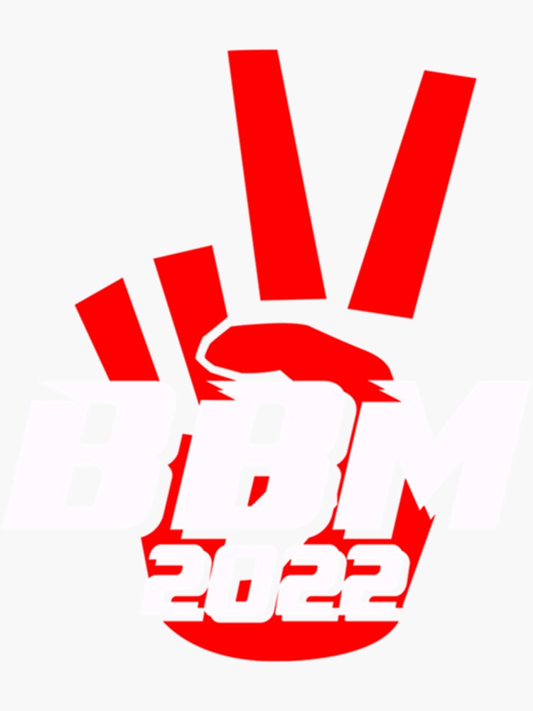 "Bong Bong Marcos BBM 2022 President Peace Red " Sticker for Sale by ...
