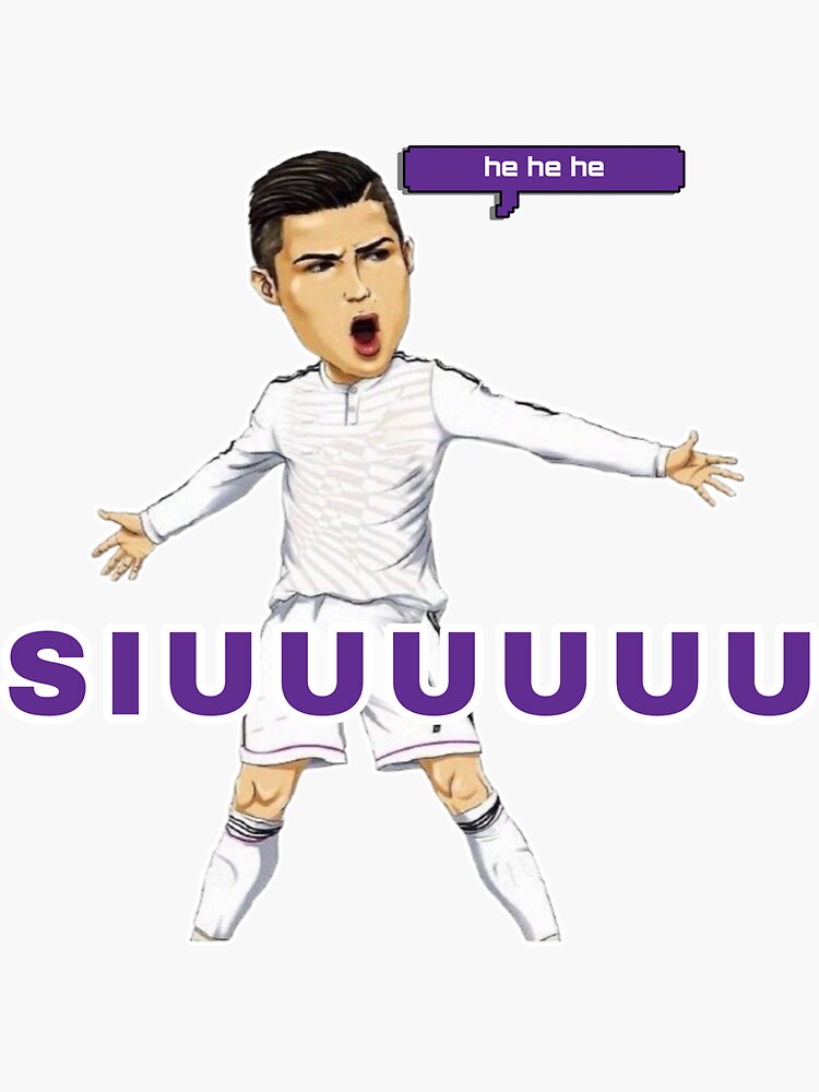 "Hehehe siuuu " Sticker for Sale by sizamix | Redbubble