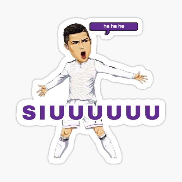 "Hehehe siuuu " Sticker for Sale by sizamix | Redbubble