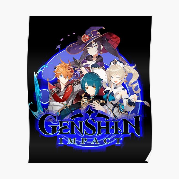 "Genshin Impact Hydro Characters" Poster for Sale by DonaldLadd | Redbubble