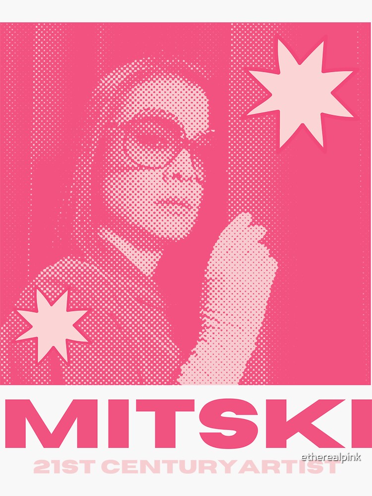 "Mitski Pink Portrait" Sticker by etherealpink | Redbubble