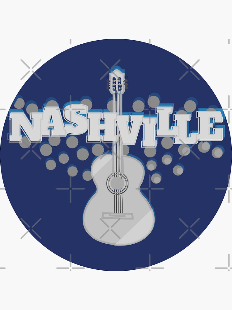 "Nashville - Round Sticker 2" Sticker for Sale by DerickQuince | Redbubble