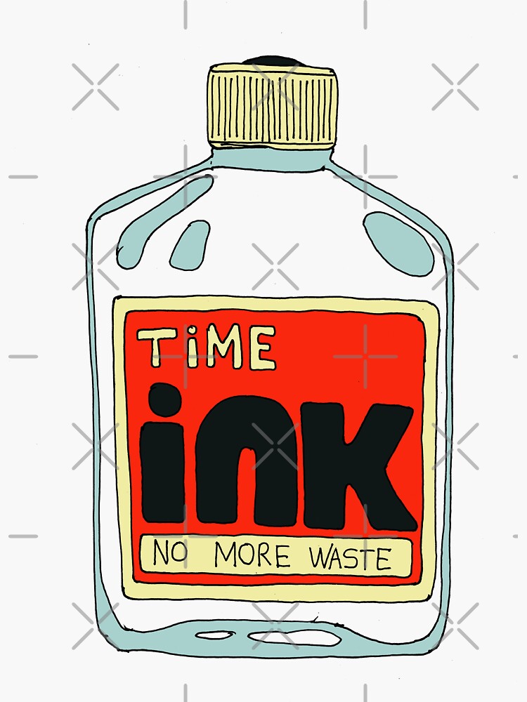 "Time Ink Flask" Sticker for Sale by NunoNevesComics | Redbubble