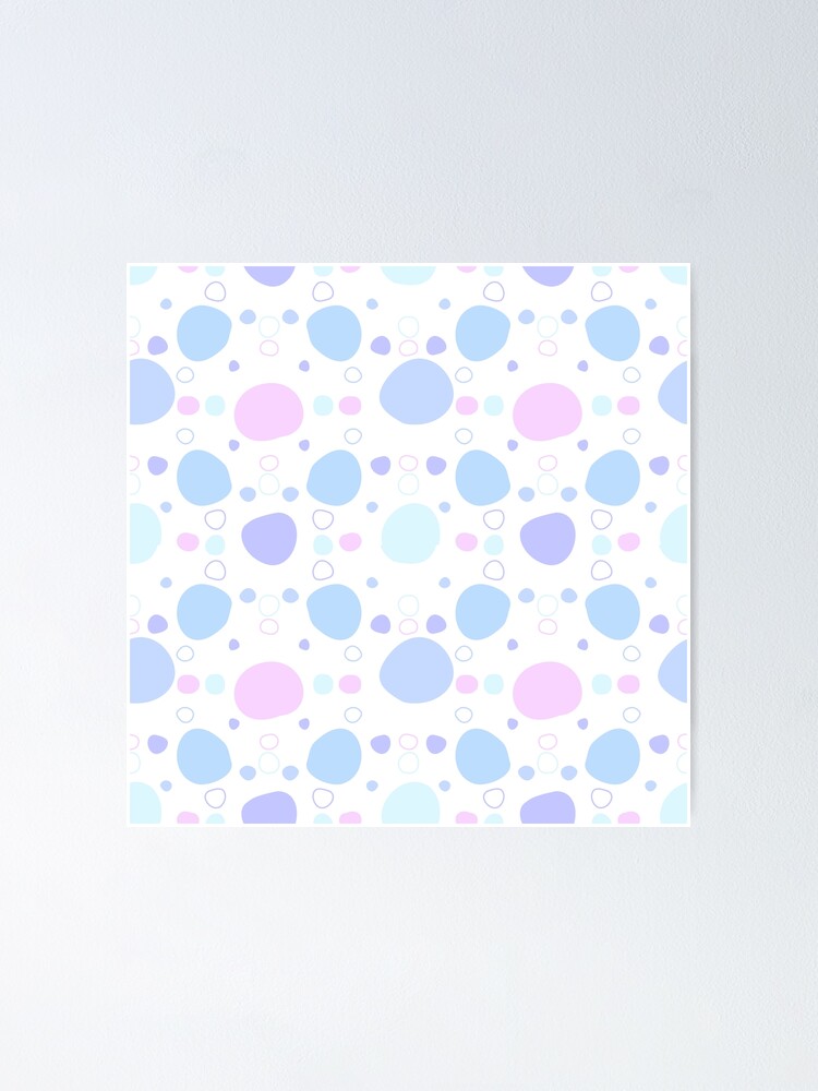 "Circle bubble dot and loop hand draw seamless pattern on bright cute pastel color background ...