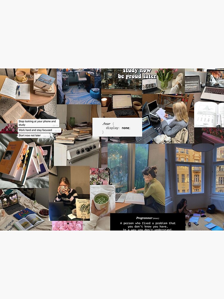 "Study Motivation Visionboard / Moodboard / Wallpaper" Art Board Print ...