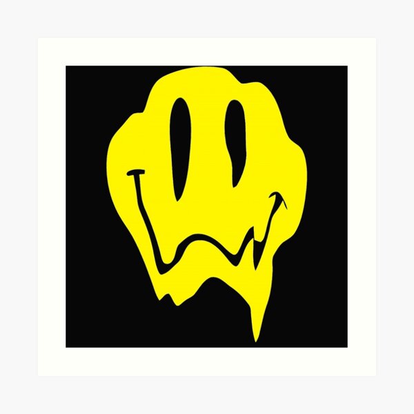 "Acid Smiley Face" Art Print for Sale by dripszn | Redbubble