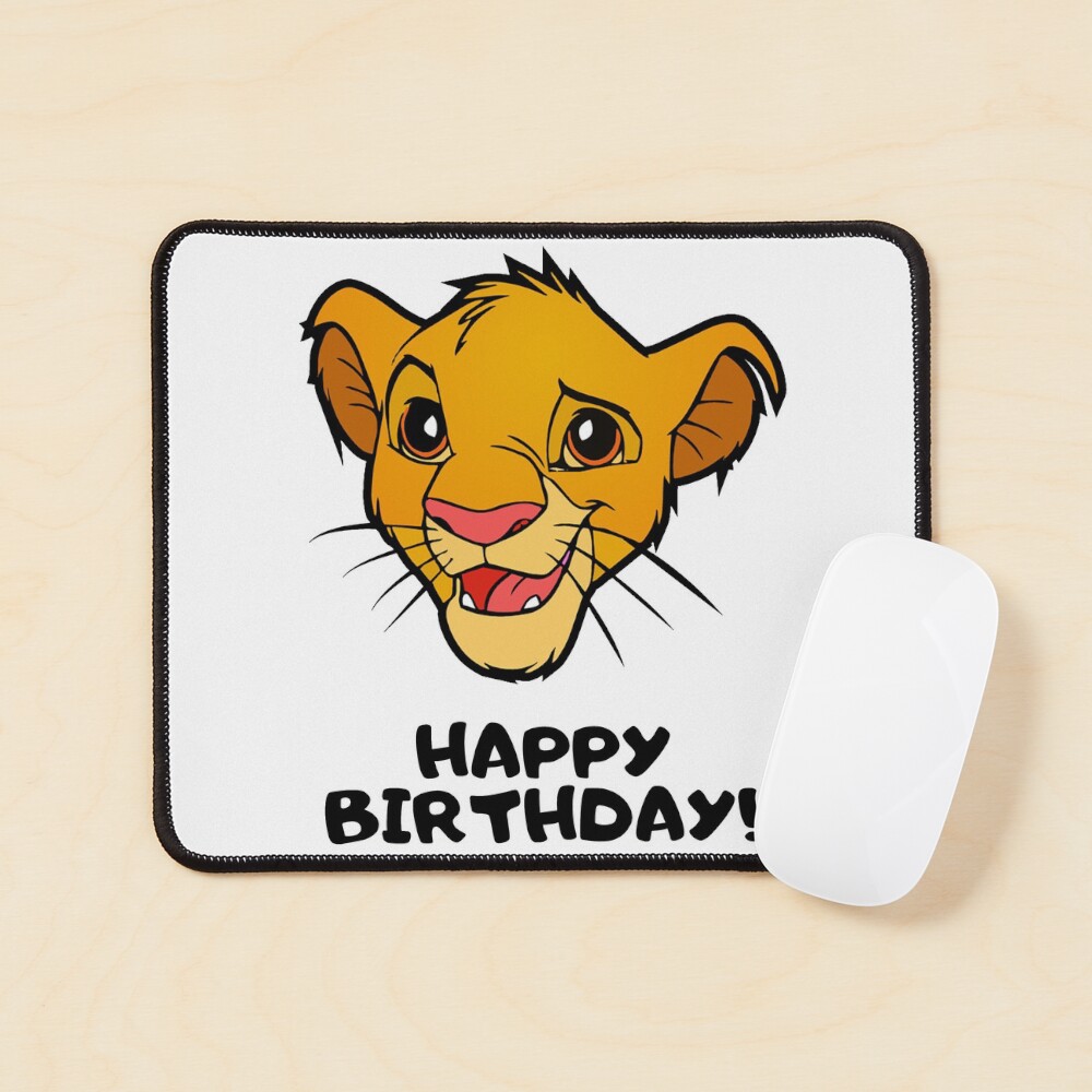 "Happy Birthday - The Lion King - Simba" Sticker for Sale by ...