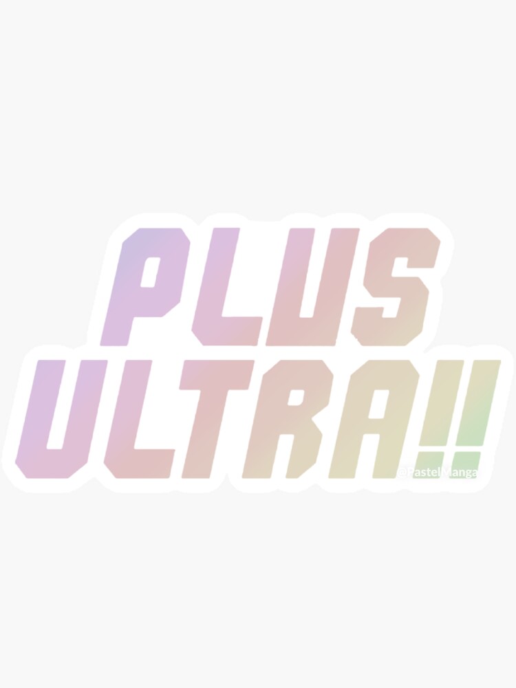 "Pink Pastel Plus Ultra Manga Sticker MHA" Sticker by PastelManga ...