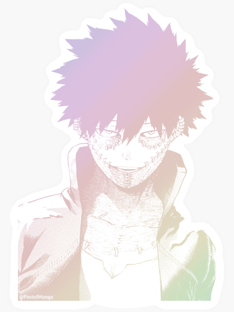 "Pink Pastel dabi Manga Sticker MHA" Sticker by PastelManga | Redbubble