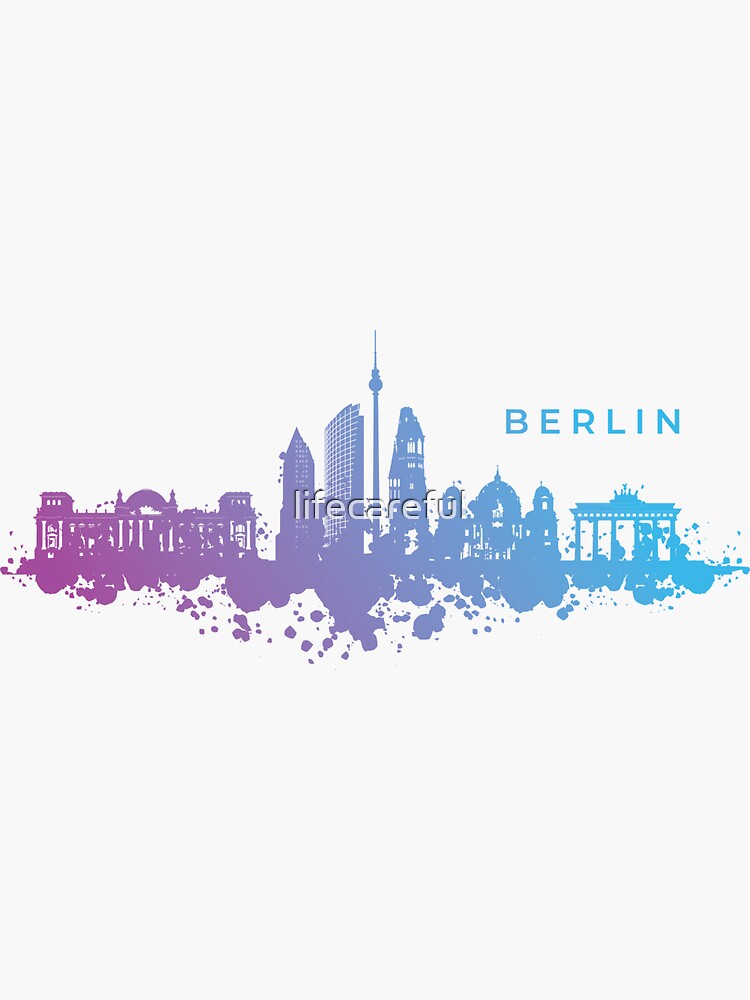 "Berlin Skyline Grafik Svg, Berlin Aquarell Geschenk, Berliner Skyline ...