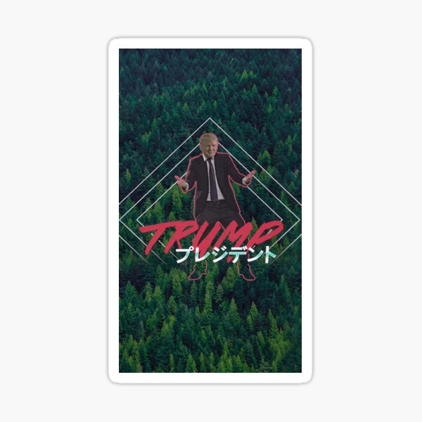 "Vaporwave Trump" Sticker for Sale by dild0g | Redbubble