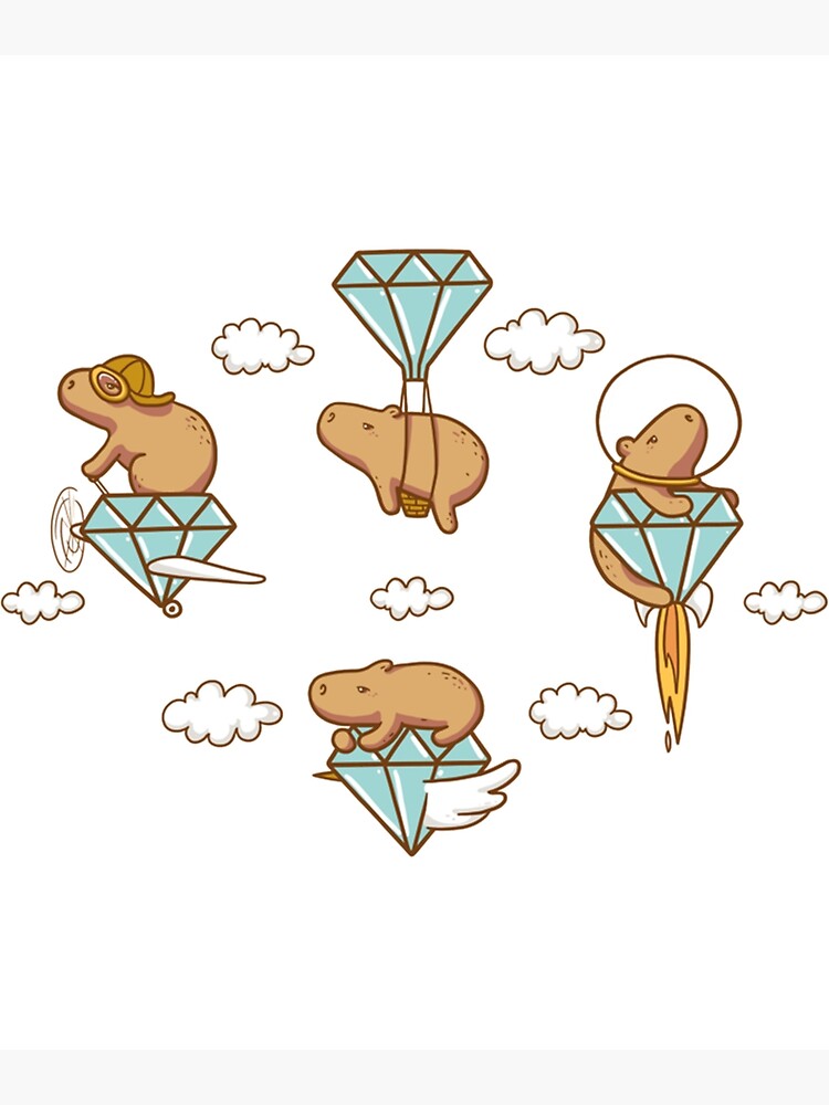 "Capy in the Sky with Diamonds " Poster for Sale by FreshDressedTee ...