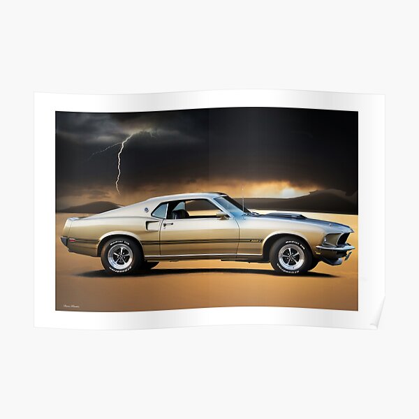 "1969 Ford Mustang Mach 1" Poster for Sale by DaveKoontz | Redbubble