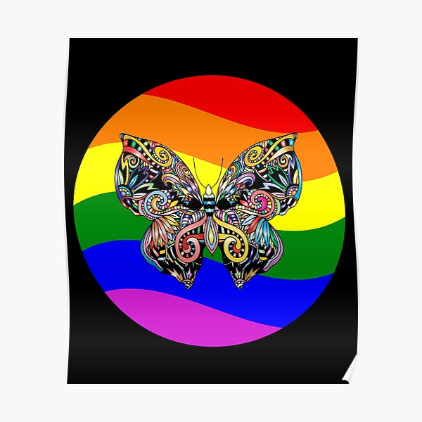"LGBTQ Pride - Butterflies" Poster for Sale by Pride-Arts | Redbubble
