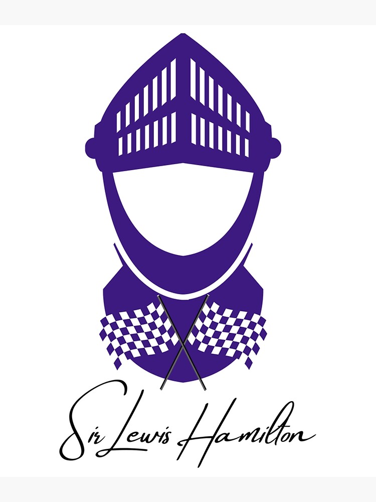 "Sir Lewis Hamilton Purple Knight Helmet " Poster for Sale by ...