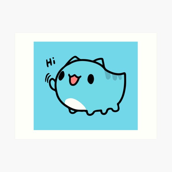 "Cat say hi, Comic Cat Bugcat Capoo" Art Print for Sale by dev-ilyass ...