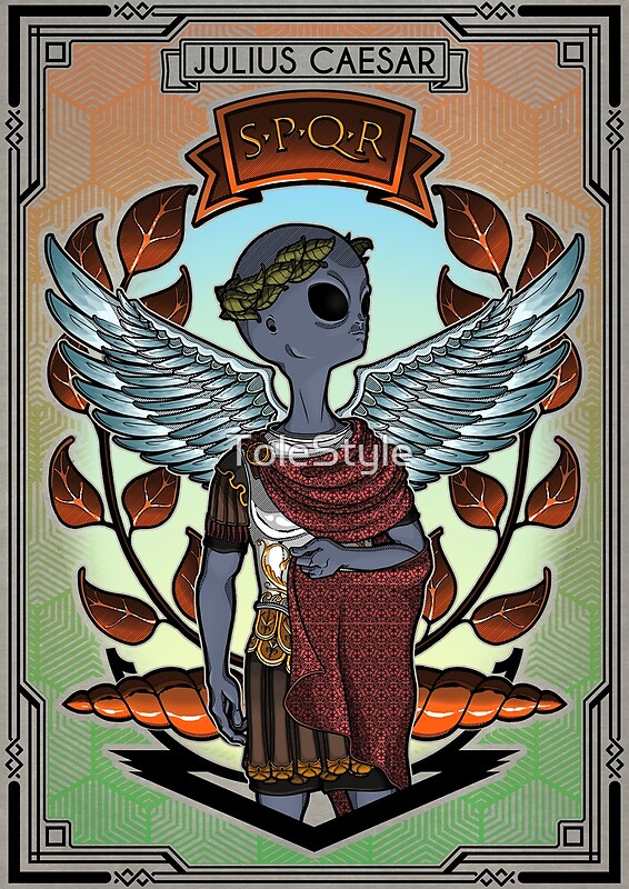 "The alien Julius Caesar - Color version" by ToleStyle | Redbubble