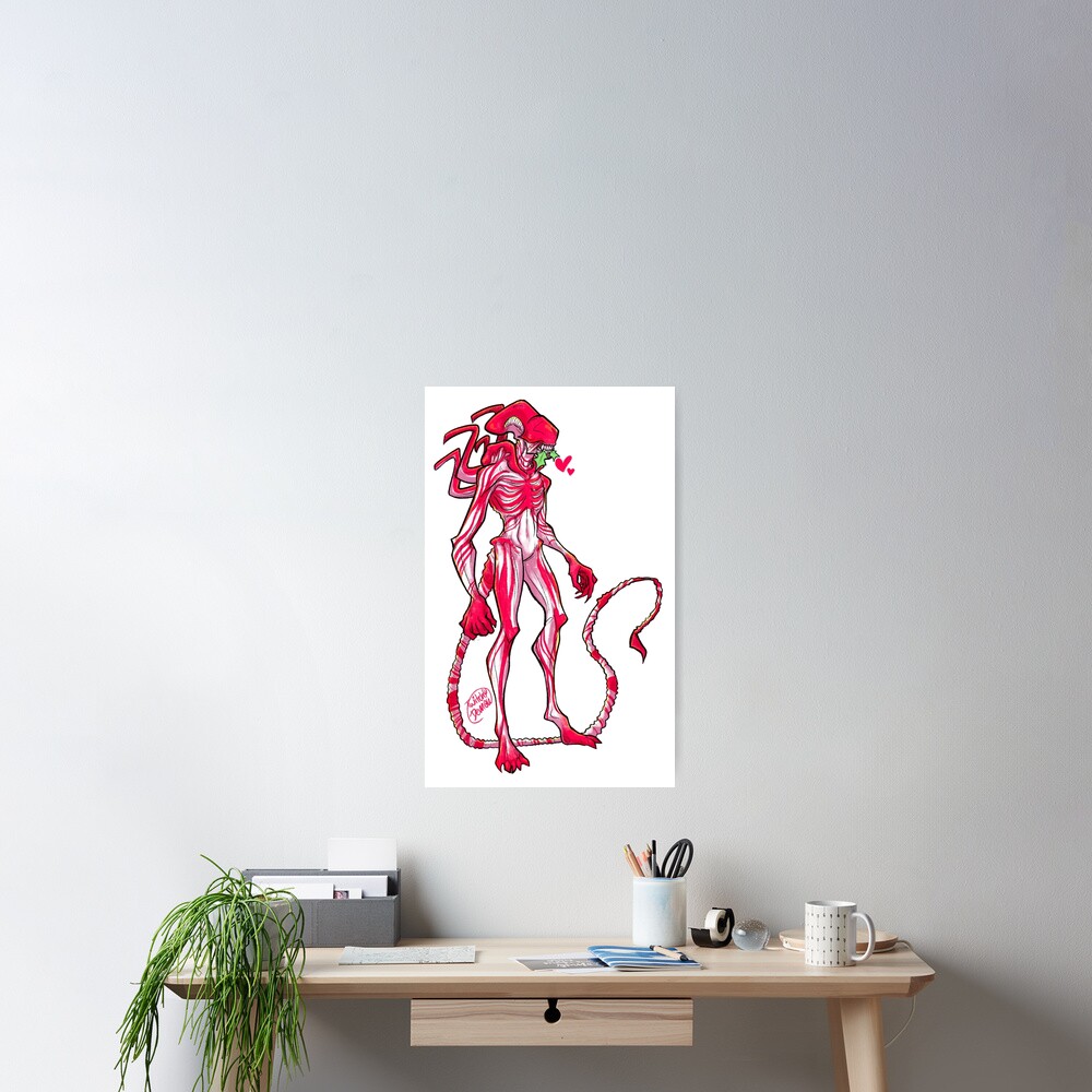 "Festive Xenomorph" Poster by TwitchyDemonArt | Redbubble