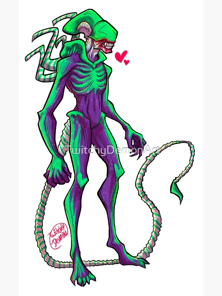 "Joker Themed Xenomorph" Art Print for Sale by TwitchyDemonArt | Redbubble