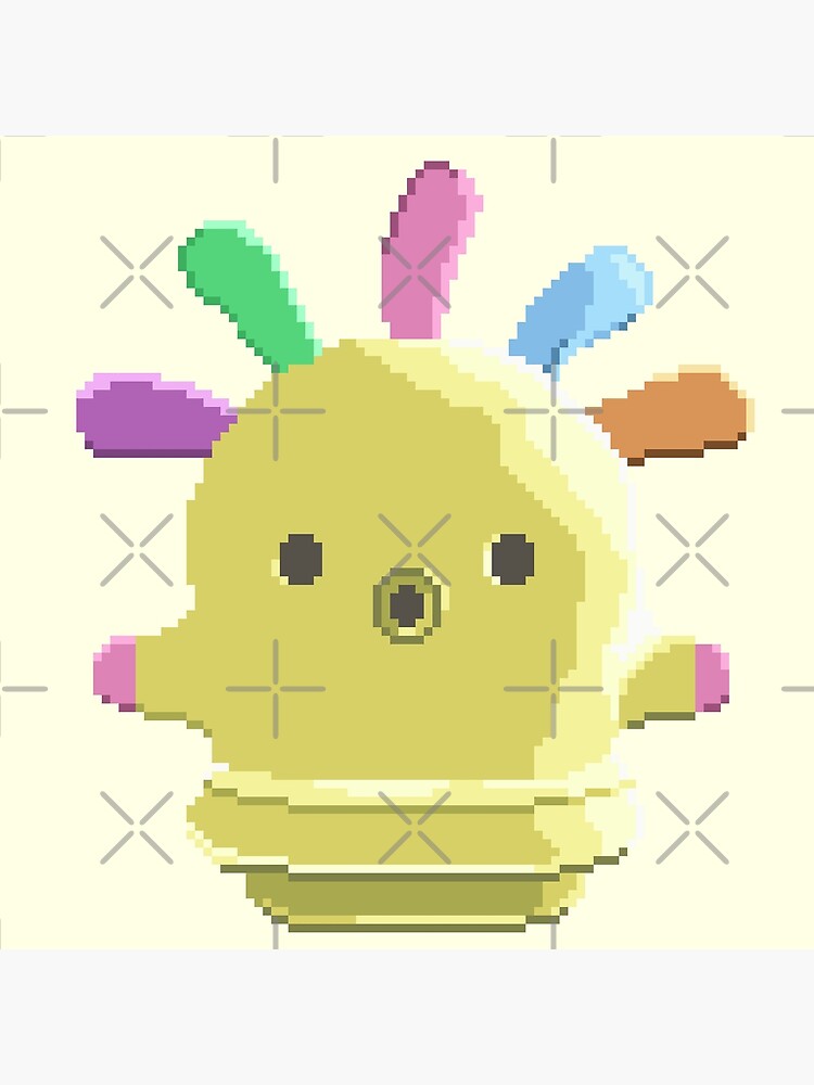 " acnh squeakoid gyroid pixel art - yellow" Metal Print for Sale by ...