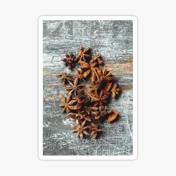 "Food Background with Heap of Star Anise" Sticker for Sale by dariazu ...