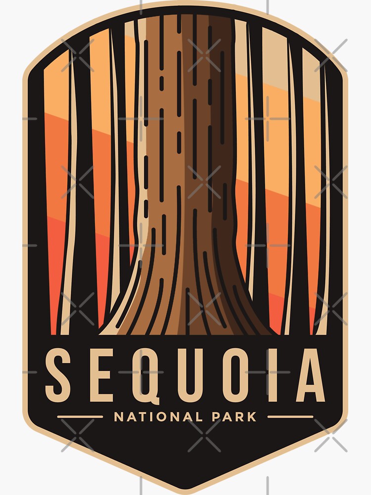 Pegatina «Emblema del Parque Nacional Sequoia» de flgscountry | Redbubble