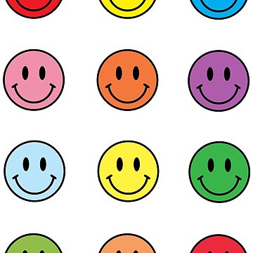 "Smiley Faces - Classic Multi Colored Happy Smiley Faces Fun Pack ...