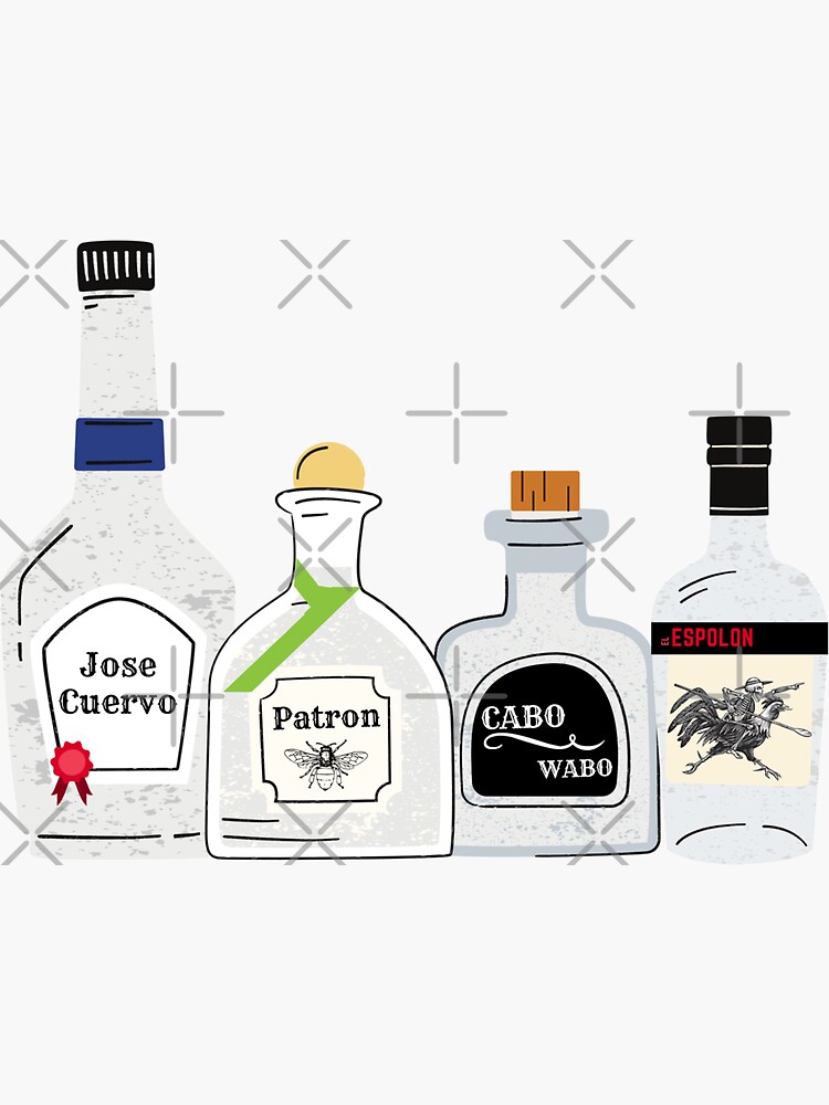 "tequila" Sticker for Sale by kaelinmeicher | Redbubble