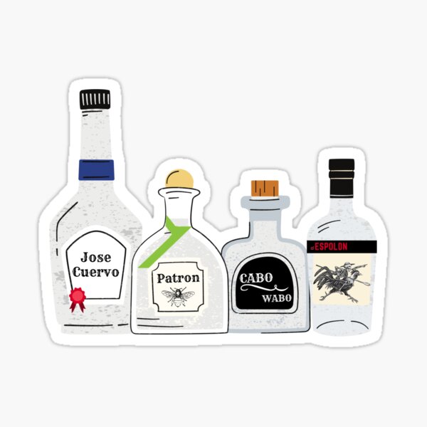 "tequila" Sticker for Sale by kaelinmeicher | Redbubble