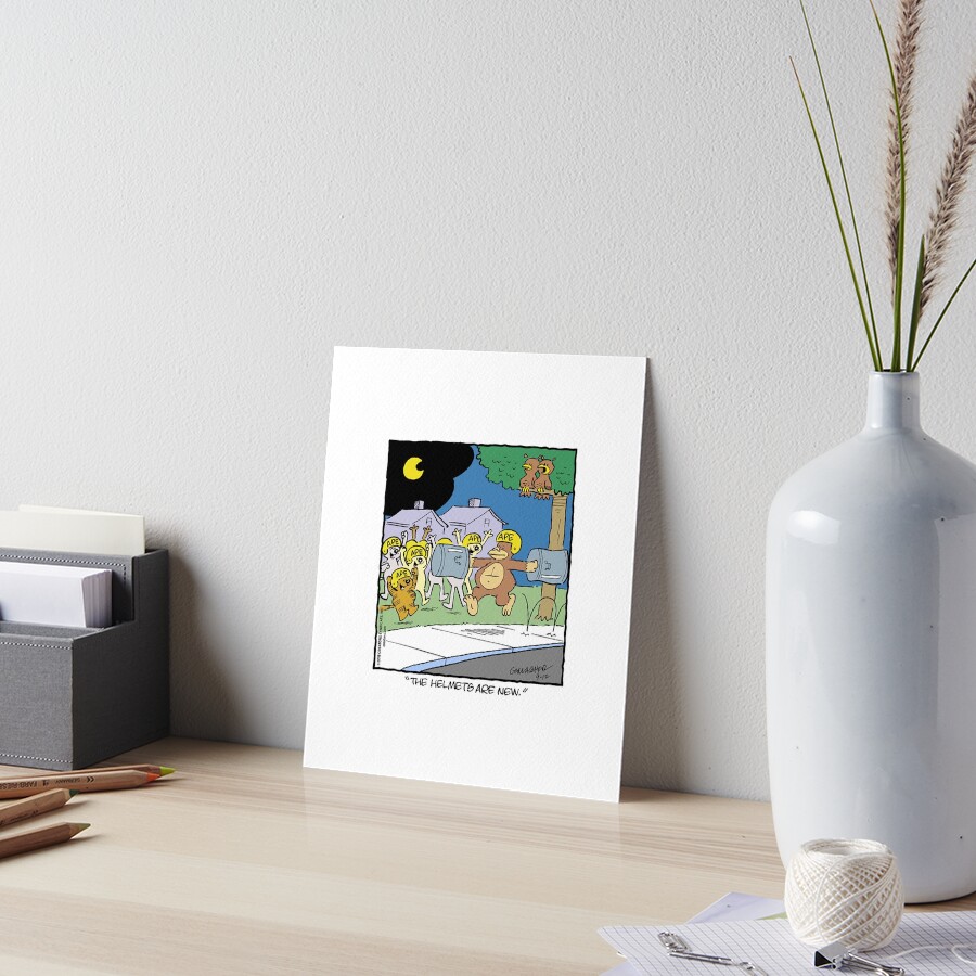 "Heathcliff Garbage Ape Helmets Comic Strip" Art Board Print for Sale ...