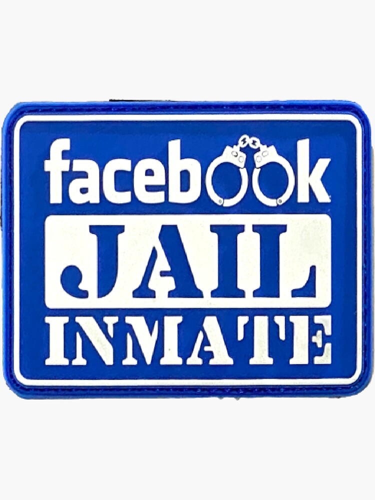"Facebook Jail Inmate Funny Mark Zuckerburg design" Sticker for Sale by ...
