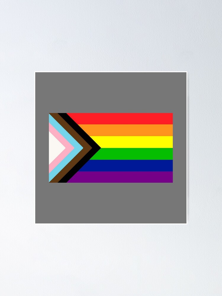"Progress lgbtqia+ flag!" Poster for Sale by MerlinsThorn | Redbubble