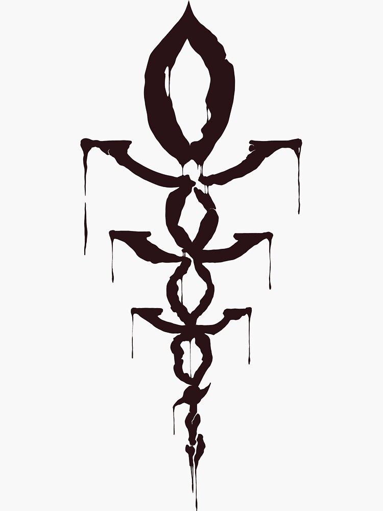 "Bloodborne corruption dark red caryll rune" Sticker for Sale by ...